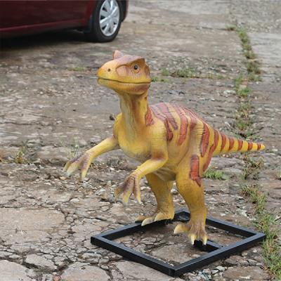 China Lifelike Artificial Fiberglass Dinosaur Sculpture For Amusement Garden Decoration for sale