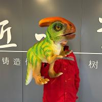 China Event Interactive Silicone Rubber Full Body Dinosaur Puppet Animatronic Hand Props for sale