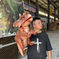 China Light Weight Easy Control Realistic Dinosaur Puppet Full Body Small Aniamtronic Dinosaur Hand Puppet for sale