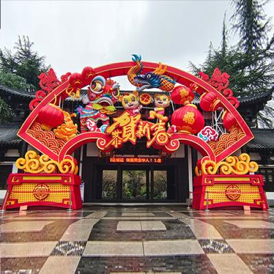 China Silk LED Park Chinese Illumination Festival Lantern Christmas Decoration for sale