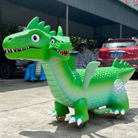 China Green Walking Dinosaur Dragon Style Amusement Park Animatronic Ride Suitable for Outdoor Events and Educational Purposes for sale