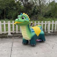 China Green Walking Dinosaur Dragon Style Amusement Park Animatronic Ride Suitable for Outdoor Events and Educational Purposes for sale
