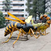 China Giant Size Animatronic Insects Honey Bee Animatronic Wasp Realistic Speciman Model for sale