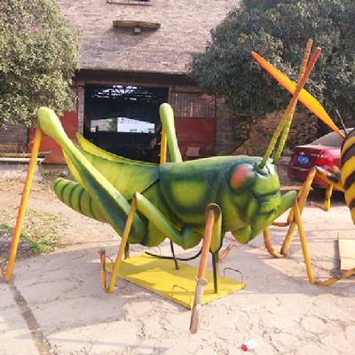 China Outdoor Amusement Park Giant Size Realistic Animatronic Mantis Insect Model for sale