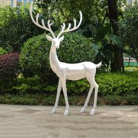 China House Garden Realistic Deer Sika Fiberglass Animal Sculptures Christmas Home Decoration for sale