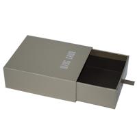 China Textured Paper Custom Clothing Boxes Drawer With Ribbon Rope for sale
