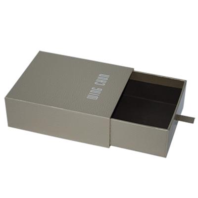 China Textured Paper Custom Clothing Boxes Drawer With Ribbon Rope for sale