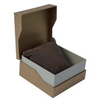 China CMYK Watch Box Gift Packaging Khaki Wrist Lid And Bottom Box OEM ODM for sale