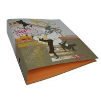 China Management Cardboard File Folder With 2 Hole Binder Clip for sale