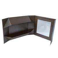 China Handmade Foldable Paper Box Collapsible Foldable Cardboard Boxes With Window for sale