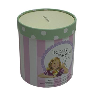 China Printed Protection Household Towel Tube Flat Edge Paper Cans Packaging for sale