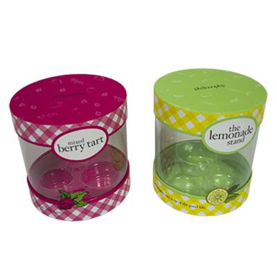 China Flat Edge Paper Cans Packaging Custom PET Tube Packaging Box for sale