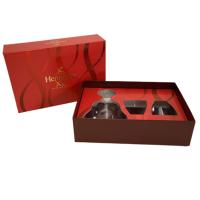 China Set Of XO Box Red Matte Drawer-Shaped Box Design Rigid Paper Box Spot UV for sale