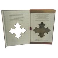 China Flap Design  Wine Packaging Boxes Matte Gold Paper Varnish With Hollow Out for sale