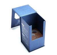 China Essential Oil Bottle Perfume Packaging Box Flip Open Window for sale