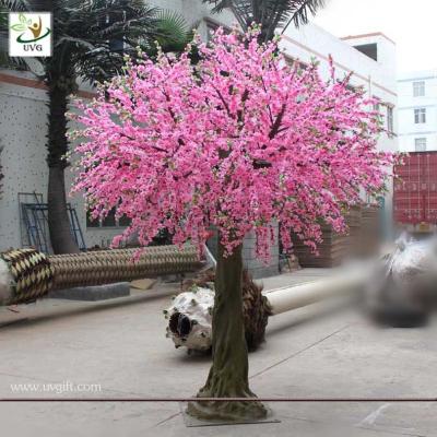 China Artificial Plastic Cherry Blossom Flowers UVG CHR026 for Wedding Decoration 50cm for sale
