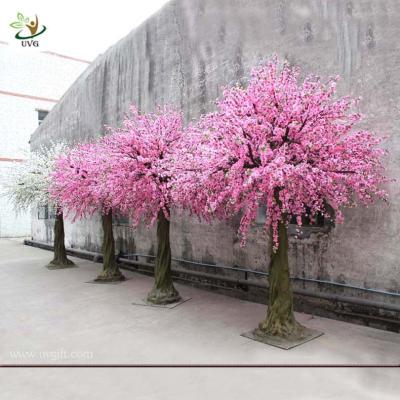 China 10ft Artificial Cherry Blossom Tree White UVG CHR026-3 Wedding Party Indoor Decoration for sale