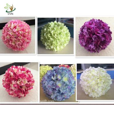 China UVG FHY01 40cm Artificial Flower Ball Silk Hydrangea Rose Wedding Decoration for sale