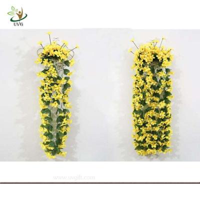 China Artificial Wisteria Hanging Flower Balls 60cm UVG Wedding Decoration Vine for sale