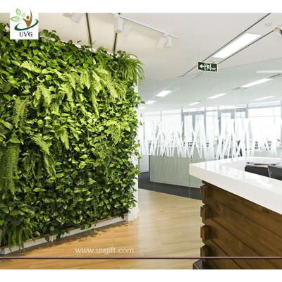 China UVG GRW029 Anti-UV Artificial Grass Wall Panel 50x50cm Outdoor Evergreen Landscape for sale