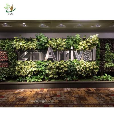 China UVG GRW033 Wedding Stage Backdrop Decoration Fake Green Plant Wall 2m x 3m for sale