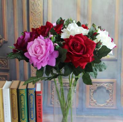 China Wholesale UVG FLRS72 Artificial Red Rose Flower Wedding Centerpiece Free Sample for sale