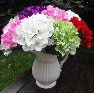 China Wholesale Artificial Hydrangea Silk Flower Wedding Bouquet UVG Factory 30cm for sale