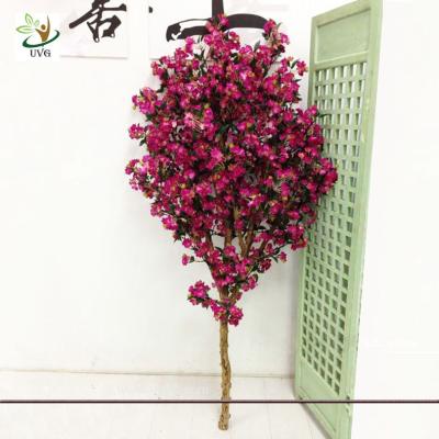 China UVG Festive Wreaths Latex Artificial Cherry Tree Branches Rose Color 60cm for sale