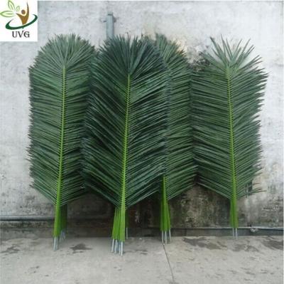 China Artificial UVG Palm Tree Leaves Fabric Leaves Home Garden Decoration 1.5m PTR014 for sale