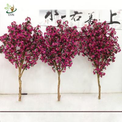 China UVG 2m Silk Cherry Tree Branches Artificial Pink Blossoms Garden Decoration for sale