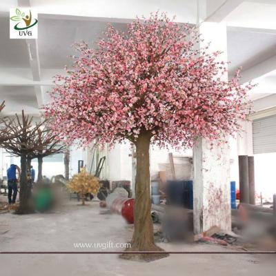 China UVG CHR058 15ft Artificial Peach Blossom Tree Wedding Decoration Pink Indoor for sale
