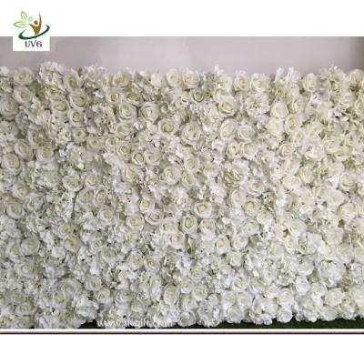 China UVG DIY Artificial Rose and Hydrangea Flower Wall Backdrop for Wedding Party Decor 2x2m for sale