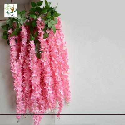 China Pink Wisteria Artificial Flower Vine for Wedding Decoration 2m Length UVG for sale
