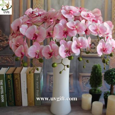 China Wholesale UVG Colorful Plastic Orchid Artificial Flowers for Wedding Table Decoration for sale