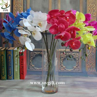 China Artificial Orchid Flower Arrangement with Vase UVG PU for Wedding Bouquet for sale