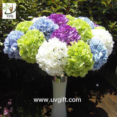 China Silk Hydrangea Artificial Wedding Bouquet UVG FHY21 for Stage Decoration 50cm for sale