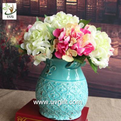 China Artificial Hydrangea Flower UVG FHY24 24cm Wedding Decoration for Indoor Use for sale