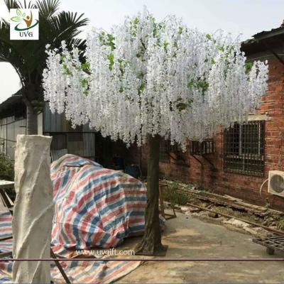 China Large Outdoor Artificial Wisteria Tree UVG Wedding Party Decoration 2m Height for sale