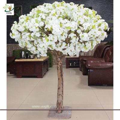 China Small Artificial Cherry Blossom Tree UVG CHR038 White Decorative Tabletop 60cm for sale
