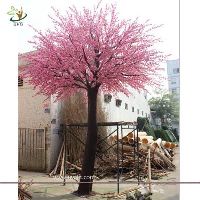 China UVG Pink Faux Peach Blossom Trees 1.5m Artificial Wedding Decoration for Planner for sale