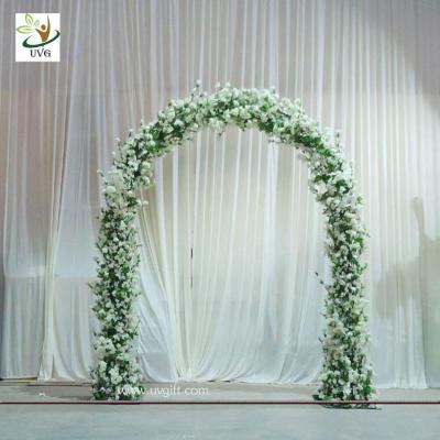 China 8ft White Wedding Arch with Artificial Cherry Blossom Branches for Floral Decoration for sale