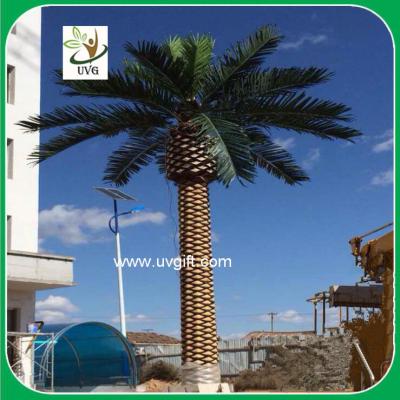 China UVG 5m Huge Outdoor Artificial Palm Tree Fiberglass Trunk Plaza Landscaping for sale