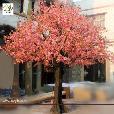 China Artificial Cherry Blossom Tree Pink UVG CHR007 Wedding Decoration 1.5m Height for sale