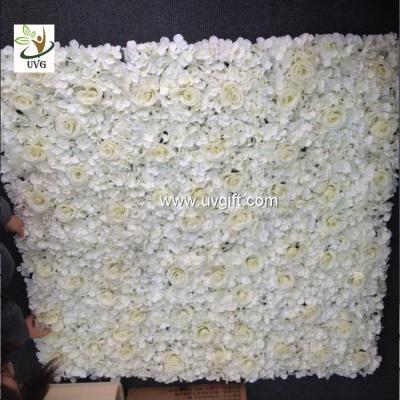 China Artificial Silk Hydrangea Rose Wall 5ft White Wedding Backdrop Flowers CHR1126 for sale