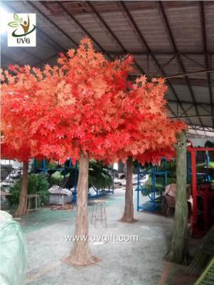 China Artificial Red Maple Tree UVG Decorative Autumn Faux Plant for Home Garden 1.5m for sale