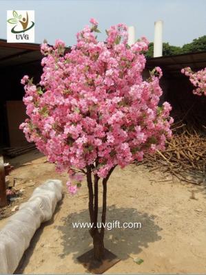 China UVG Miniature Cherry Blossom Tree Artificial Indoor Pink Flowers 60cm Wedding Decor for sale