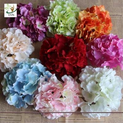 China UVG FBL01 White Silk Hydrangea Artificial Flower Heads 10cm for Wedding Backdrop Decoration for sale