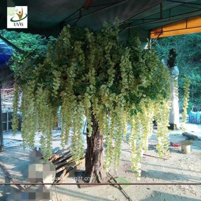 China 7ft UVG WIS010 Artificial Green Wisteria Blossom Tree for Home Garden Decoration for sale