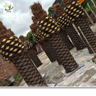 China UVG PTR056 Large Artificial Tree Trunk with Fake Coconut Palm Trees for Park Landscaping for sale