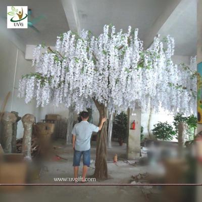 China Wholesale 4m Tall Artificial Wisteria Tree White Blossom Wedding Decoration for sale
